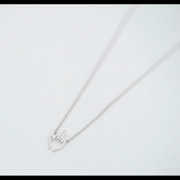 Jewelry | Silver Middle Finger Necklace | Poshmark